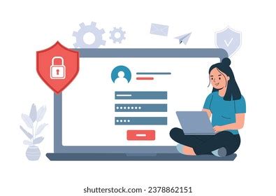 Concept Protecting Computer Data General Data Stock Vector Royalty