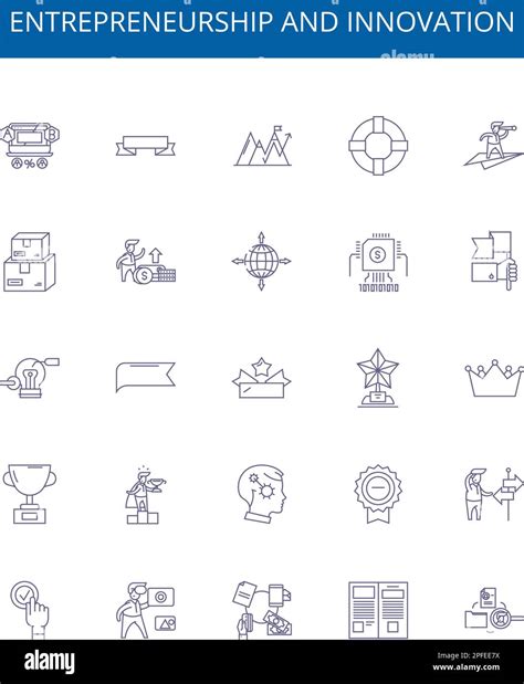 Entrepreneurship And Innovation Line Icons Signs Set Design Collection