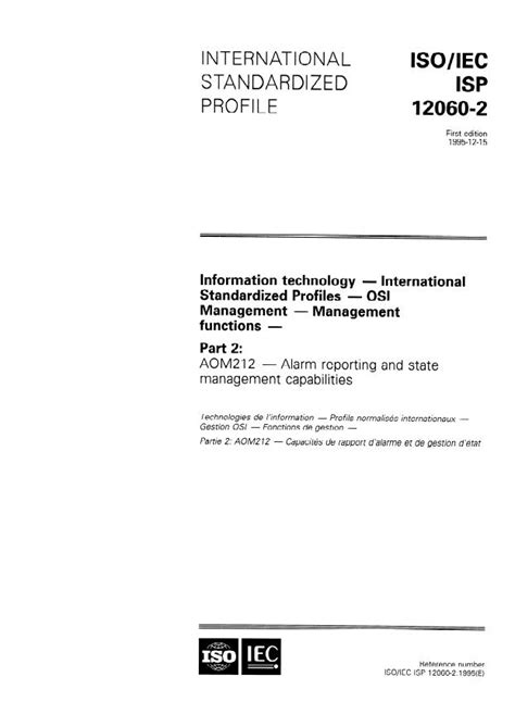 ISO IEC ISP 12060 2 1995 Information Technology International Standardized Profiles OSI