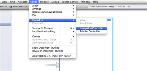 Objective C Uinavigationcontrollerのセグエを使って画面遷移をする