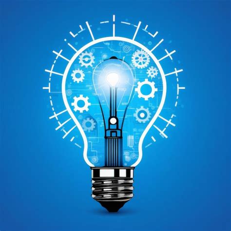 Premium Vector Light Bulb And Gear Light Bulb And Gear