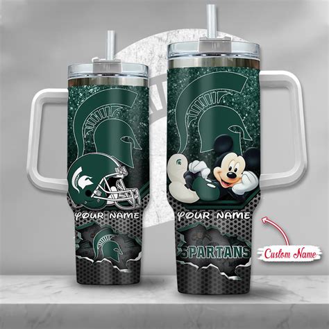 Michigan State Spartans Ncaa Mickey Mouse Custom Stanley Quencher 40oz