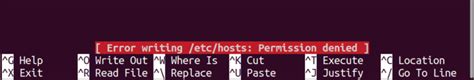 How To Fix Error Writing Etchosts Permission Denied In Ubuntu Dracula Servers Tutorials