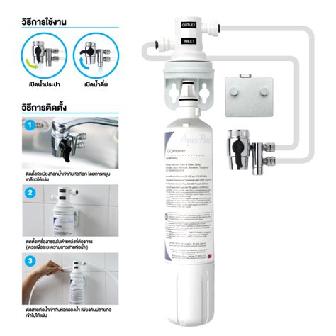 3m เครื่องกรองน้ำสำหรับคอนโด รุ่น Diy ติดตั้งได้เอง ไม่ต้องเจาะผนังหรือซิ้งค์