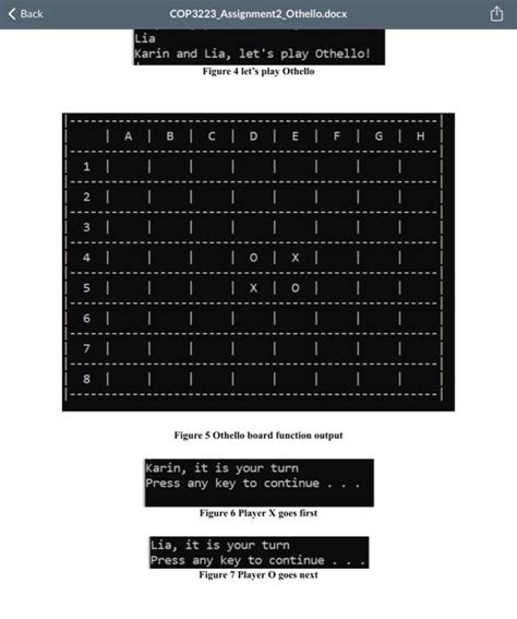 Solved Game Play 1 Othello Is A Strategy Board Game Played Chegg