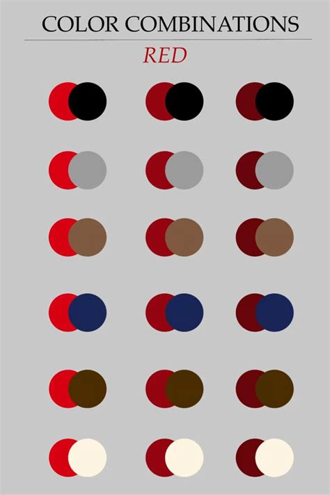 Color Combinations With Shades Of Red Good Color Combinations Color