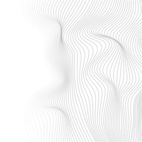 Premium Vector Grey Dotted Lines Refracted 3d Waves Abstract Modern