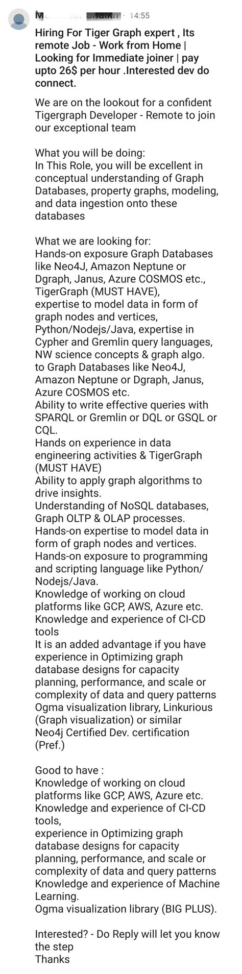 Bruno Šimić On Linkedin Hiring Tigergraph Neo4j Cypher Gremlin Gsql