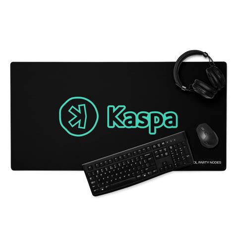 Kaspa Full Outlined Logo Gaming Mouse Pad Pool Party Nodes