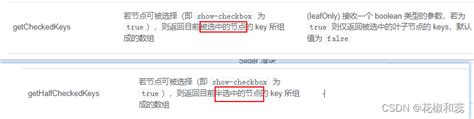 【el tree】getcheckedkeys和gethalfcheckedkeys区别 csdn博客