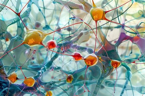 Premium Photo Closeup View Of A Neuron Displaying Vibrant Colors Intricate Networks Of
