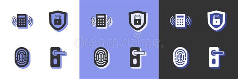 Set Fingerprint Door Lock Security Keypad Access Panel And Shield