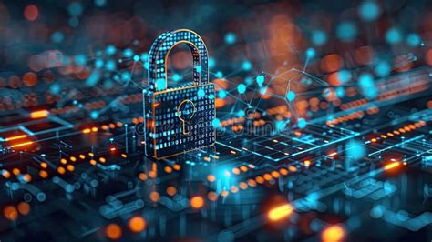 Secure Your Digital World With Cyber Security Technology Abstract Blue Background With Binary