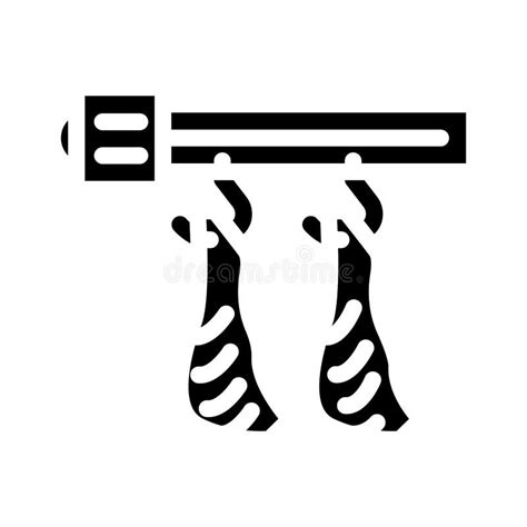 Carcass Conveyor Glyph Icon Vector Illustration Stock Vector