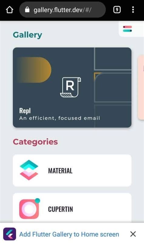 dart how to prompt save in the home screen in a flutter web app