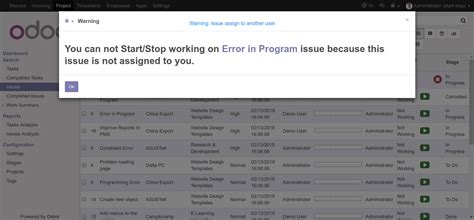 Odoo Project Task Start Stop Webkul