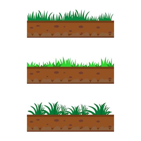 Ground And Grass Border Pack Premium Vector