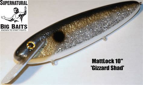 Mattlock 10 Standard Gizzard Shad Supernatural Big Baits