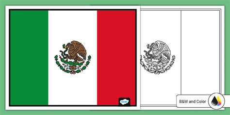 Mexican Flag Coloring Pages