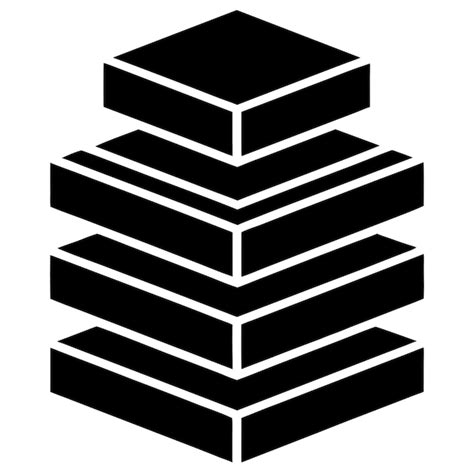 Geometric Stacked Rectangles With Modern Font Vector Design Premium Ai Generated Vector