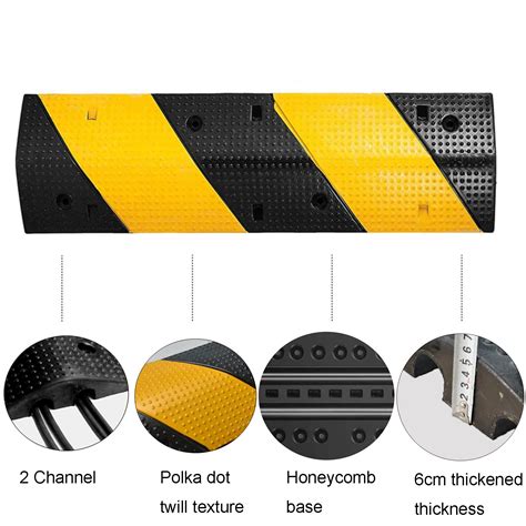 Nisorpa 40 Rubber Speed Bumps 22000Lbs Load Heavy Duty Modular
