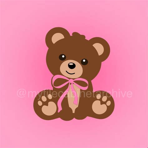Bow Teddy Bear Svg Png My File Cabinet Archive