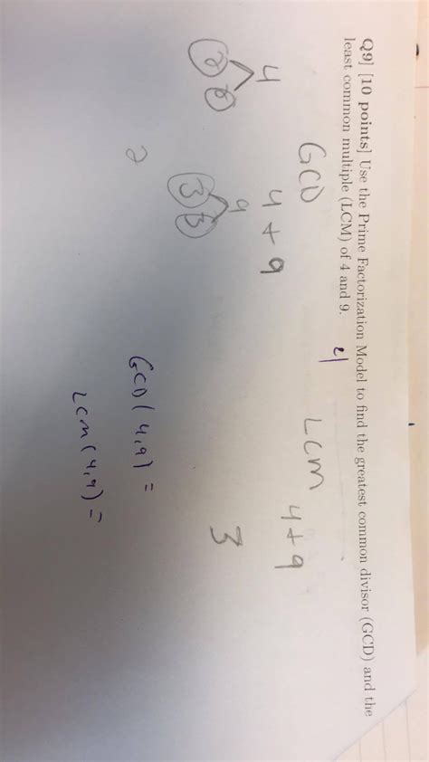 Solved Use The Prime Factorization Model To Find The