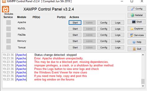 Solusi Error Xampp Mysql Shutdown Unexpectedly Zaiwebid