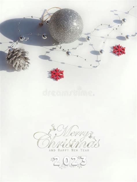 Merry Christmas And Happy New Year 2023 Greeting Card Stock Image