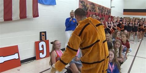 Military Dad Surprises Daughter As Mascot At Middle School Pep Rally
