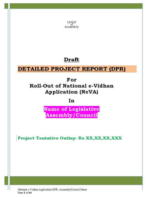 Model DPR Final Old | PDF | Bill (Law) | Committee