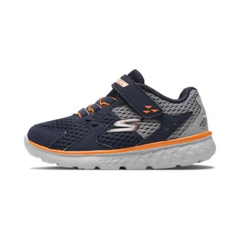 斯凯奇skechers 海军蓝色灰色 Go Run 400 男小童魔术贴运动鞋 97680n Nvgy 小迈步海淘品牌官网