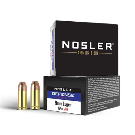 Bullseye North Nosler Defense 9mm P 124gr Jhp Box Of 20