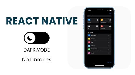 How To Add Dark Mode To React Native Youtube