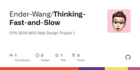 Github Ender Wang Thinking Fast And Slow Cps W Web Design