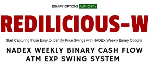 nadex weekly binary options systems and strategies binary options