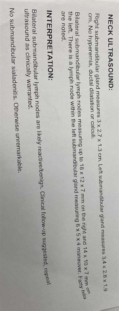 Bilateral Submandibular Lymph Nodes Seriousness R Diagnoseme