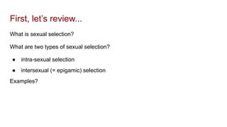 Sexual Selection Pdf