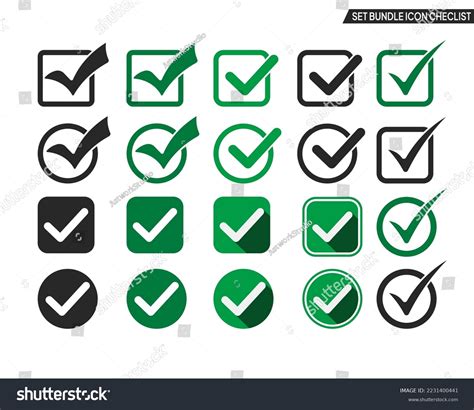 Check Mark Icon Tick Symbol Checking Stock Vector Royalty Free