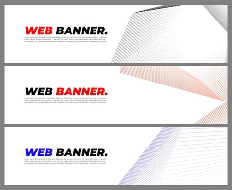 Premium Vector Abstract Web Banner Design Vector Set Templates