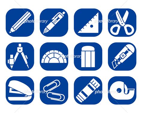 文房具のアイコン イラスト素材 6283645 フォトライブラリー Photolibrary