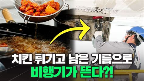 폐식용유 옥수수 생산 폐기물 등 비행기 연료로 사용한다 ️ Youtube