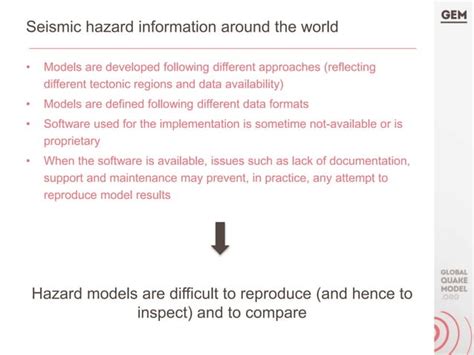 The Gem Database Of Seismic Hazard Models Ppt
