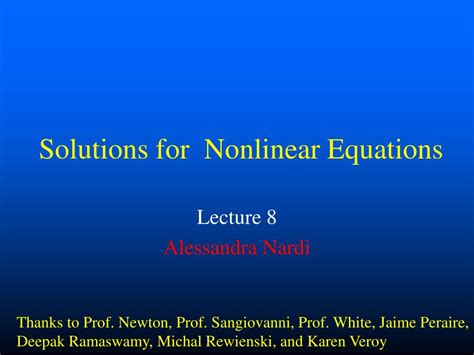 PPT Solutions For Nonlinear Equations PowerPoint Presentation Free Download ID