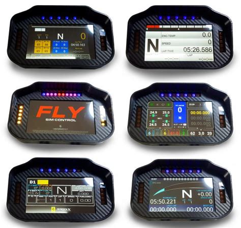 Dashboard Simracing LED Touchscreen USB PC Carbon DASH Board LED FLY Sim Control