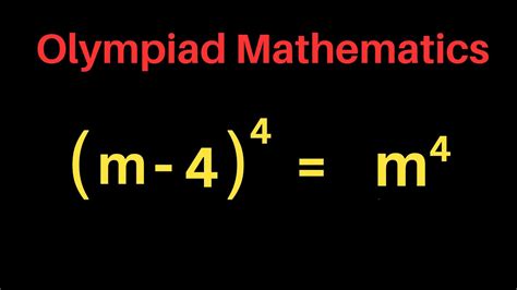 interesting olympiad exponential equation how to solve for m youtube