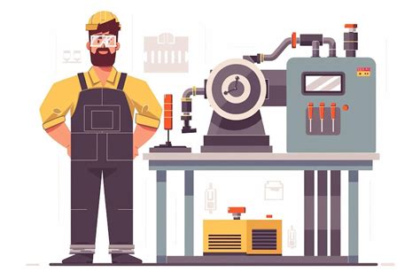 Engineer Standing Vector Illustration Premium Ai Generated Vector