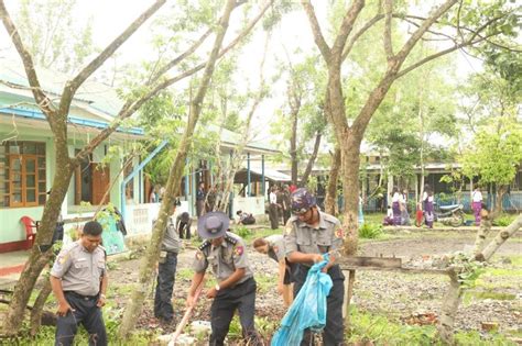 ပေါက်တောမြို့ အထက မြို့မ ၌ စုပေါင်းသန့်ရှင်းရေးဆောင်ရွက် Myanmarnationalpost