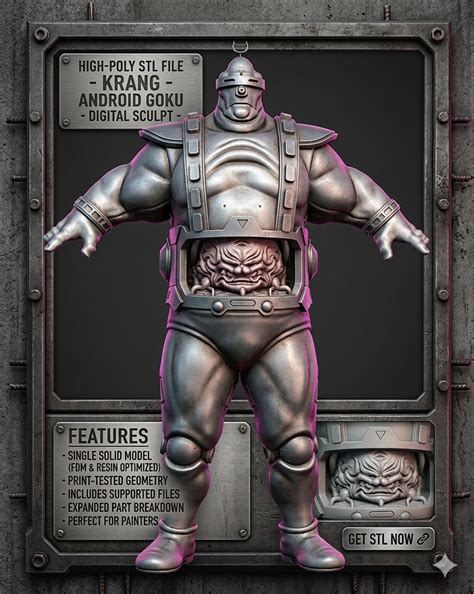 🥷 Teenage Mutant Ninja Turtles Krang Stl File For 3d Printing Mutant