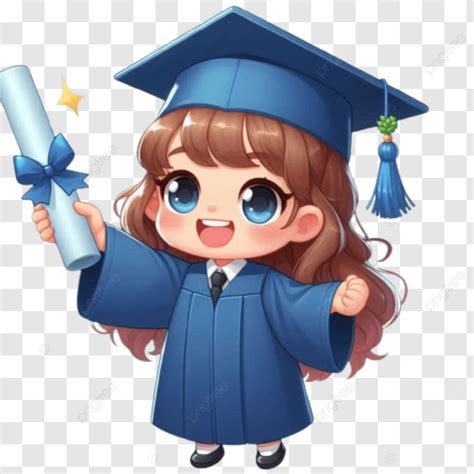 졸업 가운을 입고 흰색 배경에 졸업장을 들고 있는 만화 소녀 졸업 가운을 입고 흰색 배경에 졸업장을 들고 있는 만화 소녀 졸업 가운을 입고 만화 소녀 들고 흰색 바탕에